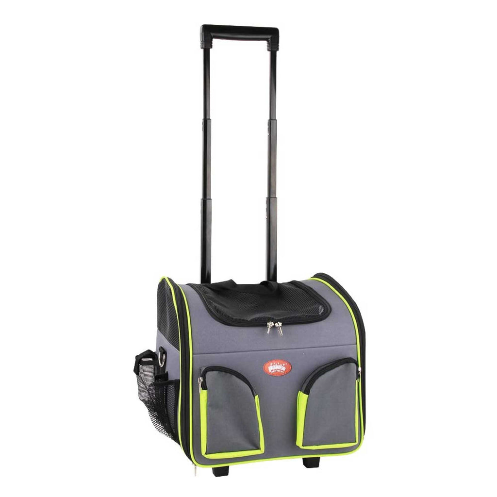 Pet Trolley Dog Cat Puppy Travel Wheeled Cart Portable Foldable Carrie ...