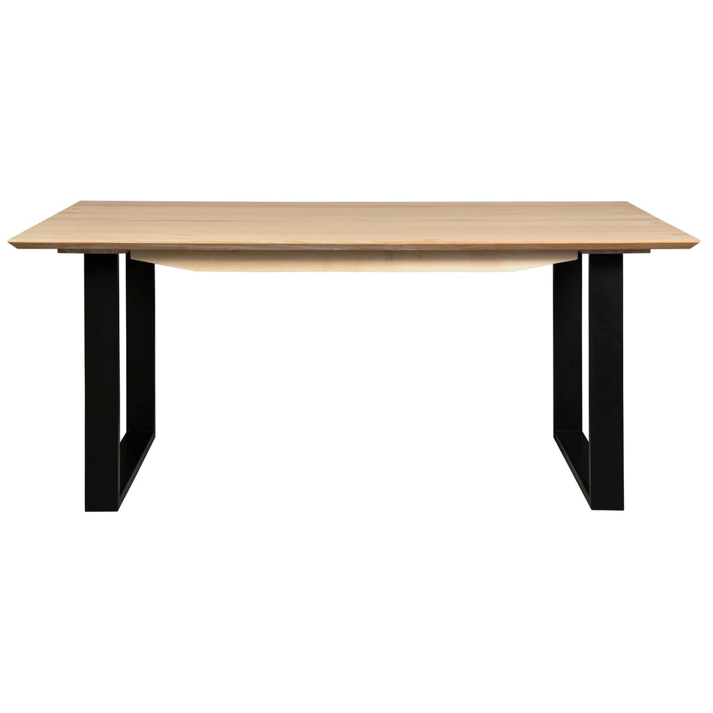 Aconite Dining Table 180cm Solid Messmate Timber Wood Black Metal Leg – UHO