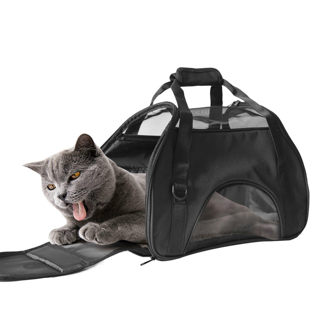 Ondoing Black Portable Pet Carrier Tote Travel Bag Kennel Soft Dog Cra ...